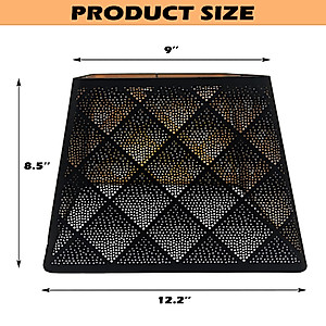 Royxen 2 Pack Metal Lamp Shades Vintage Lampshade for Table Lamp and Floor Light, Falling Stars