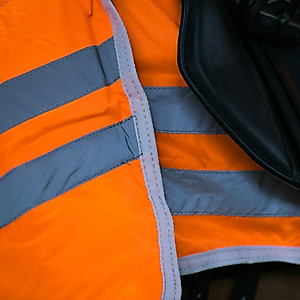 HORZE Reflective Wrap Riding Sheet - Orange - 72 in