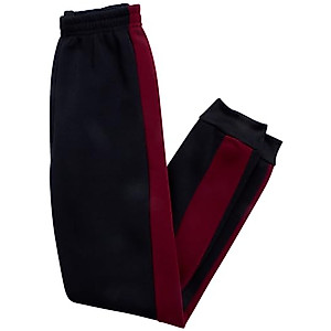 Coney Island Boys' Active Sweatsuit Set - 2 Piece Fleece Hoodie Sweatshirt and Jogger Pants (Size 8-12), Size 1012, Burgundy Hype