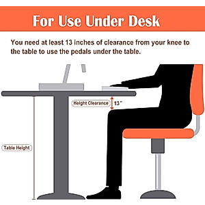 GOREDI Under Desk Bike Pedal Exerciser, Upper & Lower Peddler Exerciser for Seniors with LCD Display, Fitness Folding Arm Leg Workout