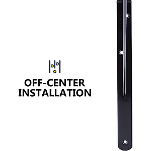 NEODROP 4-Pack 12 Inch Heavy Duty Shelf Brackets, Large Wall Bracket for Garage Storage Shelves, Black Powder-Coated Steel