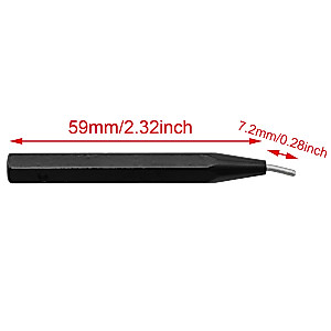 ZRM&E Alloy Violin Chin Rest Shaft Screwdriver Screw Wrench Tool 65x7mm, Black