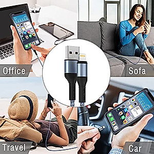 iPhone Charger[Apple MFi Certified] 3Pack 6FT Premium Braided Nylon Lightning Cable Fast Charging iPhone Charger Cord Compatible with iPhones 14 13 12 11 Pro Max XS XR X 8 7 6 5 iPad and More