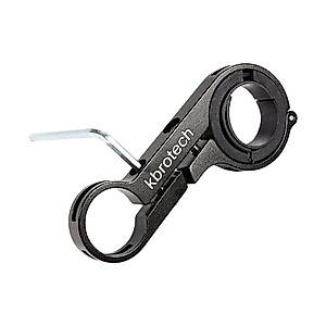 Kbrotech Bike Handlebar Extender Double Handlebar Extension Carbon Fiber Mount Holder with Aluminum Alloy Braket Space Saver (DBlack)