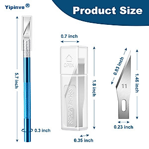 Yipinve Craft Knife Hobby Knife Exacto Knife with 20 PCS Spare Exacto Knife Blades Kit for DIY, Art, Cutting, Carving, Scrapbooking, Stencil