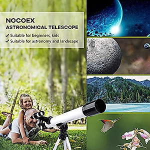 Telescopes for Adults Astronomy, 30X-300X Refractor Telescope for Kids and Beginners, 50mm Aperture 600mm Portable Telescope with Tripod, Phone Adapter, Shutter Remote to View Moon and Stars