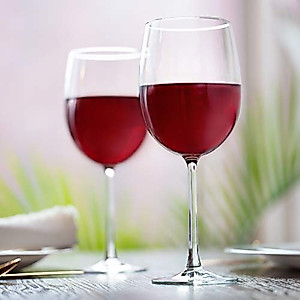 Amazon Basics Stemless Wine Glasses (Set of 4), 15 oz & All-Purpose Wine Glasses, 19-Ounce, Set of 4