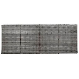 Quadruple Wheelie Bin Shed,Garbage Bin Shed,Outdoor Garden Patio Storage Shed,for Garbage Cans,Bin Shed for Patio Backyard Garden Anthracite 120.1"x30.7"x47.2" Poly Rattan