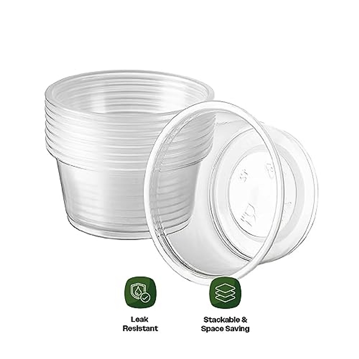 CIAO! 2OZ PP Clear Portion Cup, Lids Sold Separately (Case of 2,500)