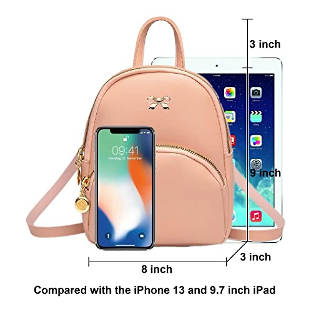 American Shield Cute Casual Daypack Backpacks Fashion Small Girl Women Man Mini Lightweight Purse Classical Basic Travel Water Resistant Bag for Work Event (Pink4)