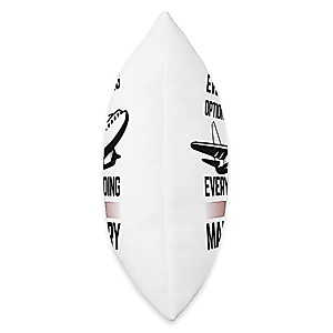 VG Designs Pilot Quote Airplane Every Takeoff is Optional Throw Pillow, 18x18, Multicolor
