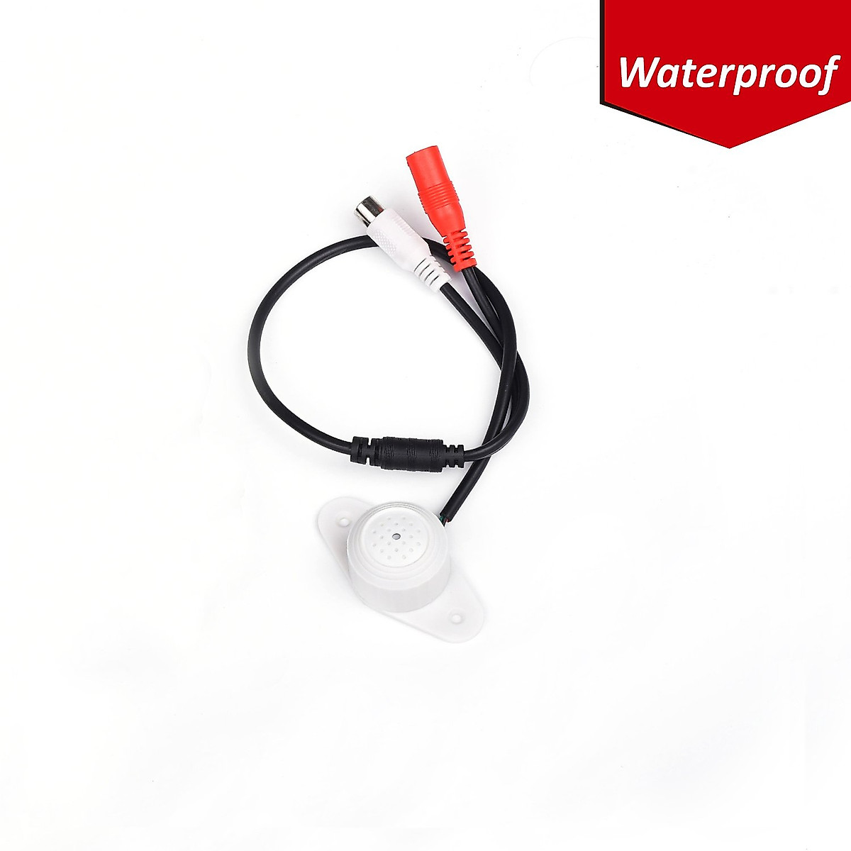 Tonton High Sensitive Weatherproof Preamp Microphone Audio Pickup Device Sound Voice Pickup Kit with 60 Feet Cable and Power Supply for CCTV Surveillance Camera System