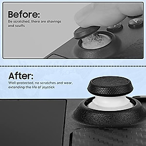 TiMOVO Joystick Protectors Silicone, 20 Pcs Invisible Elastic Joystick Protective Ring Compatible with PlayStation Portal/Steam Deck/ PS5/ PS4/ Xbox/ROG Ally/8 BitDo/Switch Pro Joystick, Black+White