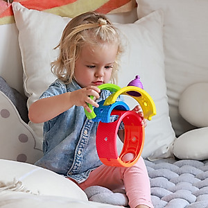 Lalaboom - 13 Piece Rainbow Arches and Baby Toddler Beads to Assemble - Montessori Educational Shape and Color STEM Construction Toy 18 Months to 4 Years - BL720, Multicolor, Medium