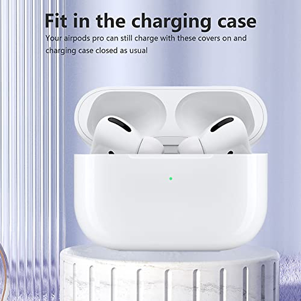 Kedoo [6 Pairs] Replacement Ear Tips for Airpods Pro and Airpods Pro 2nd 2022 Generation,Better Noise Cancellation Tips, Fit in The Charging Case (Sizes S/M/L, White)