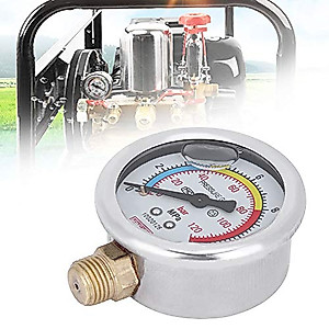 Pointer Pressure Gauge, Oil Immersed Fit for 30 40 60 Type Pump G1 4 Pressure Gauge DN8 Agricultural Supplies for Home Garden Farm