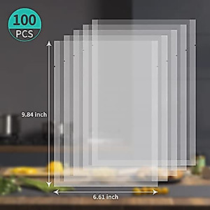 Sanalaiv Vacuum Sealer Machine Bags 100 Pcs 6 x 10 Inch for Food Preservation, BPA Free, Heavy Duty, Great for Food Storage