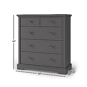 Child Craft Universal Select 4 Drawer Chest, Storage for Nursery or Kids Room, Cool Gray