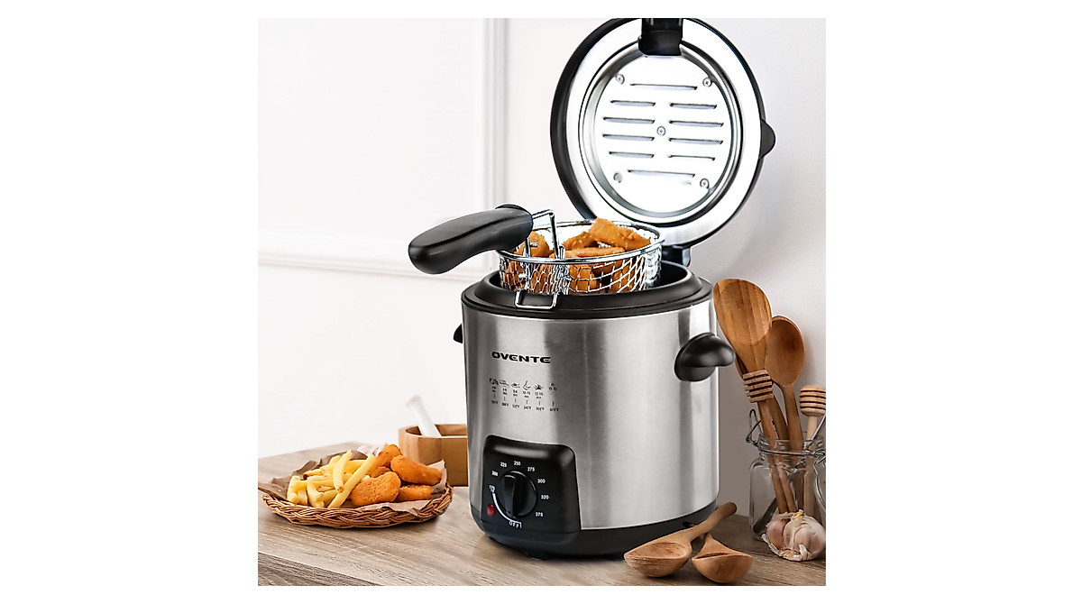 OVENTE Electric Deep Fryer 0.9L Capacity – Compact & Safe Frying