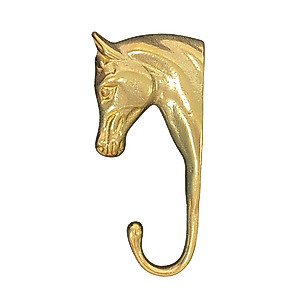 Intrepid International Solid Brass 3-D Horse Head Hook