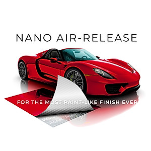 VViViD+ Ultra Gloss Metallic Candy Red Vinyl Car Wrap Premium Paint Replacement Film Roll with Nano Air Release Technology (1ft x 5ft)