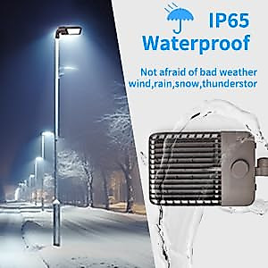 300W LED Parking Lot Light,5500K Adjustable Slip Fit Mount with 1000W Metal Halide/HPS Replacement,IP65 Waterproof, 39000 Lumens Outdoor LED Commercial Lighting for Stadium,Roadways,Street Light