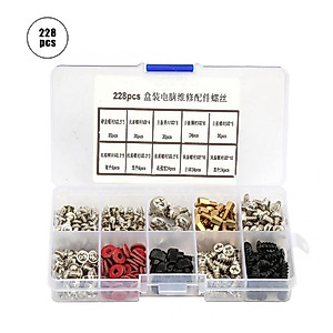 Screw 228Pcs Motherboard Screws for Laptop Hard Disk Screw for PC Assortment Kit DIY Repair Tool with Case Computer Screws tornillos Easy to Install