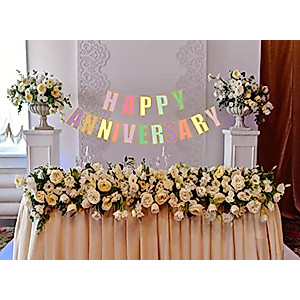 Happy Anniversary Banner, Wedding Anniversary Party Funny Paper Sign Party Supplies