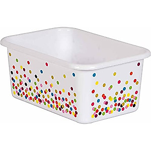 Teacher Created Resources® Confetti Small Plastic Storage Bin, Pack of 3