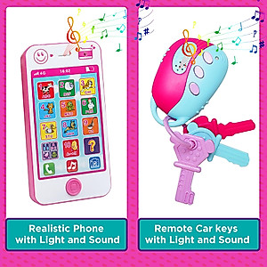 Play Purse for Little Girls Toys - Pretend Makeup for Toddlers with Girls Purse Pretend Play Girls Toys for 3 4 5 6 Year Old Toddler Birthday Gifts for Girls