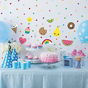 Paper Riot Co. Peel-and-Stick Assorted Kawaii Cute Cartoon Food Vinyl Wall Decal Set, 147 ct.