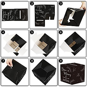 Pajean 50 Pcs Greenery Share a Memory Cards for Collections of Life, Memory Cards Box Guest Card Ideas for Funeral Graduation