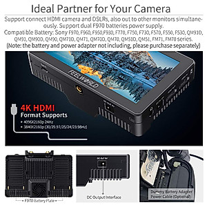 FEELWORLD FT6 FR6 5.5 Inch Wireless Video Transmission DSLR Camera Field Monitor Built in Transmitter and Receiver System Long Range 800ft Low Latency 0.07s Touch 3D LUT HDR 4K HDMI Director AC DP