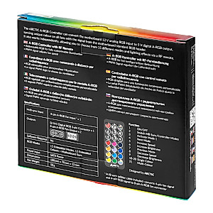 ARCTIC A-RGB Controller - Remote Controlled Illumination Fan Hub with Motherboard Sync - Black