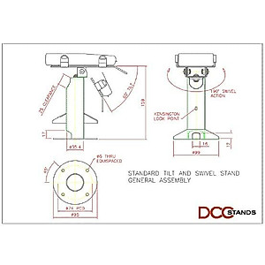 Dejavoo P5 Low Profile Freestanding Swivel and Tilt Stand with Square Plate