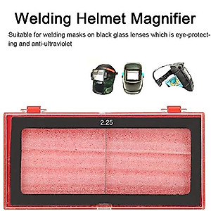 Cusstally Arc Welding Magnifier Lens Welder Screen Helmet Glass Diopter 2.25 Anti- Welding Mask Goggles
