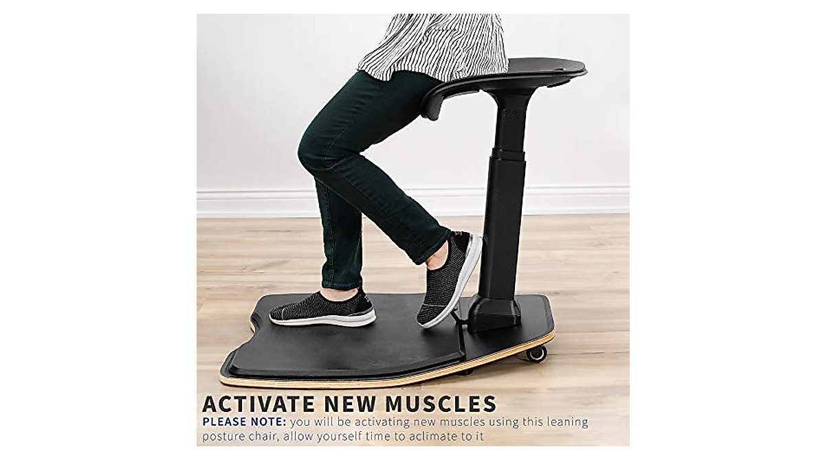 VIVO Ergonomic Leaning Perch Chair for Standing Desks