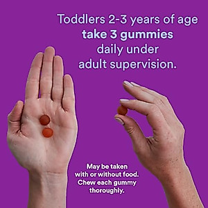 SmartyPants Toddler Multivitamin Gummies: Omega 3 Fish Oil (EPA/DHA), Vitamin D3, C, Vitamin B12, B6, Vitamin A, K & Zinc for Immune Support, Gluten Free, Three Fruit Flavors, 90 Count (30 Day Supply)