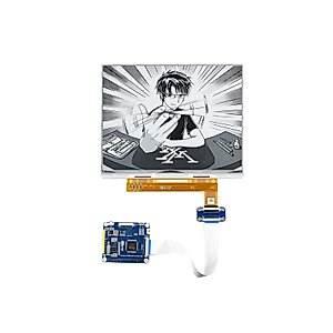waveshare 10.3inch E-Paper E-Ink Display HAT Compatible with Raspberry Pi4B/3B+/3B/2B/B+/A+/Zero/Zero W/WH/Zero 2W 1872×1404 Pixels Black/White 2-16 Grey Scales USB/SPI/I80 Supports Partial Refresh