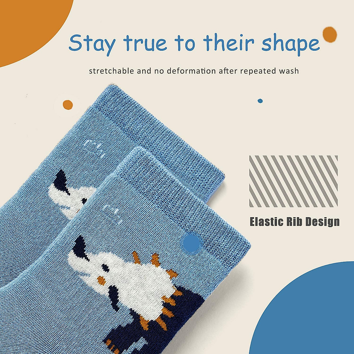 Big Kids Winter Socks Boys Warm Socks Thick Cotton Thermal Crew Socks for Boys Dinosaur 6 Pairs Size 13-1/8-10 Years