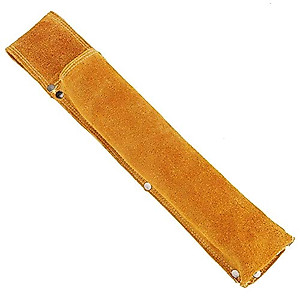 Welding Rod Holder, Wearable Thickened Cowhide Anti-Scald Welder Hardware Tool Waist Bag 6 x 25 x 32cm / 2.4 x 9.8 x 12.6in