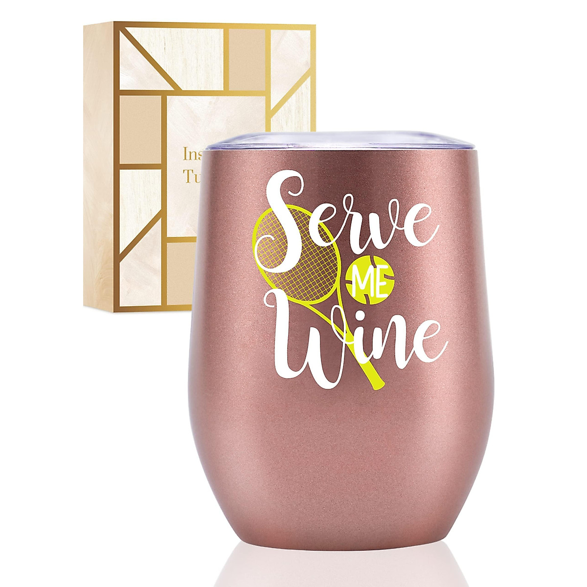 Onebttl Tennis Gifts for Women, Lovers, Senior Night 2024, Birthday Christmas Gifts for Coach, Players - 12oz Stainless Steel Tumbler