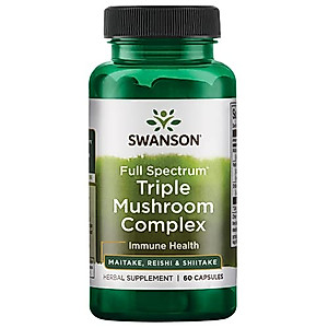 Swanson Full Spectrum Triple Mushroom Complex 60 Capsules
