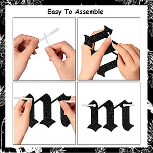 Sursurprise Gothic Bachelorette Party Decorations, Rip to Her Last Name Banner, Old English Emo Bridal Shower Engagement Wedding Party Supplies