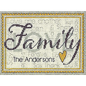 Dimensions Personalized Family Name Counted Cross Stitch Kit, 7” x 5”