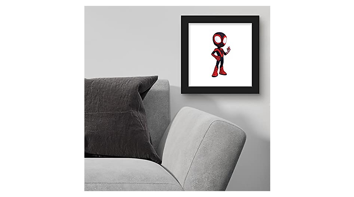Miles Morales Marvel Wall Art - Modern 12'' x 12'' Frame