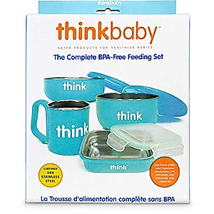 thinkbaby The Complete BPA Free Feeding Set, Light Blue