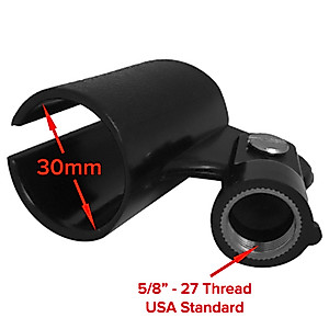 Performance Plus SM58 Style Tapered Barrel Black Plastic Microphone Holder (MH2)