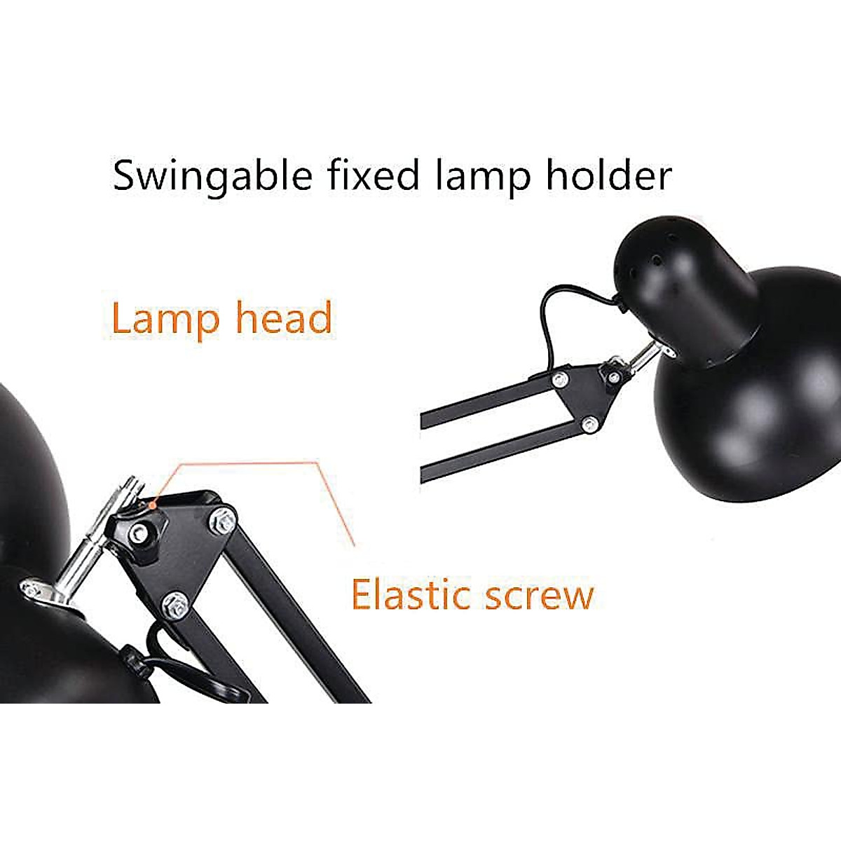 Metal Floor Lamp, Adjustable Architect Swing Arm Standing Lamp with Heavy Duty Base, Eye-Caring Reading/Drawing Lamp with On/Off Switch for Living Room, Bedroom, Study Room, Office