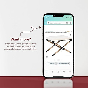 Linon Farrow Black Metal and Natural and Black Stripe Upholstered Campaign Ottoman